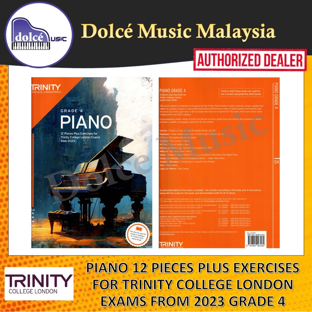 Trinity - Piano 12 Pieces Plus Exercises for Trinity College London ...