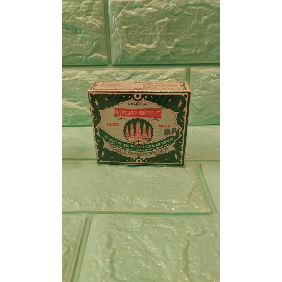 Ya Hom Powder Five Pagoda (12 tubes x0.8gm per box) | Shopee Malaysia