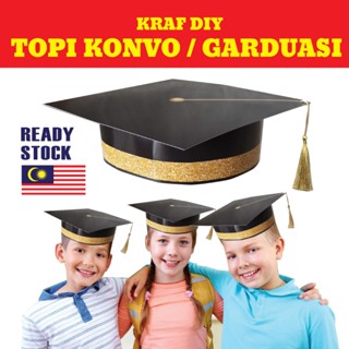TOPI KONVO KRAF DIY / TOPI GRADUASI / KRAF DIY TADIKA SEKOLAH RENDAH ...