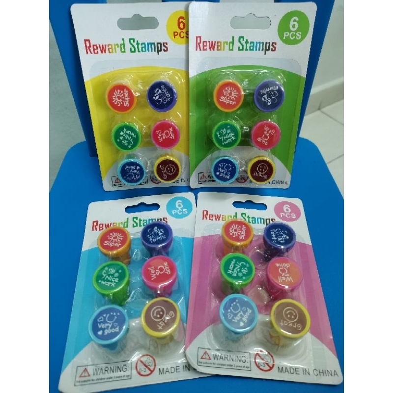 ★ReadyStock★Reward Stamps 6 pcs stamps Teacher Children Reward 奖励印章 ...