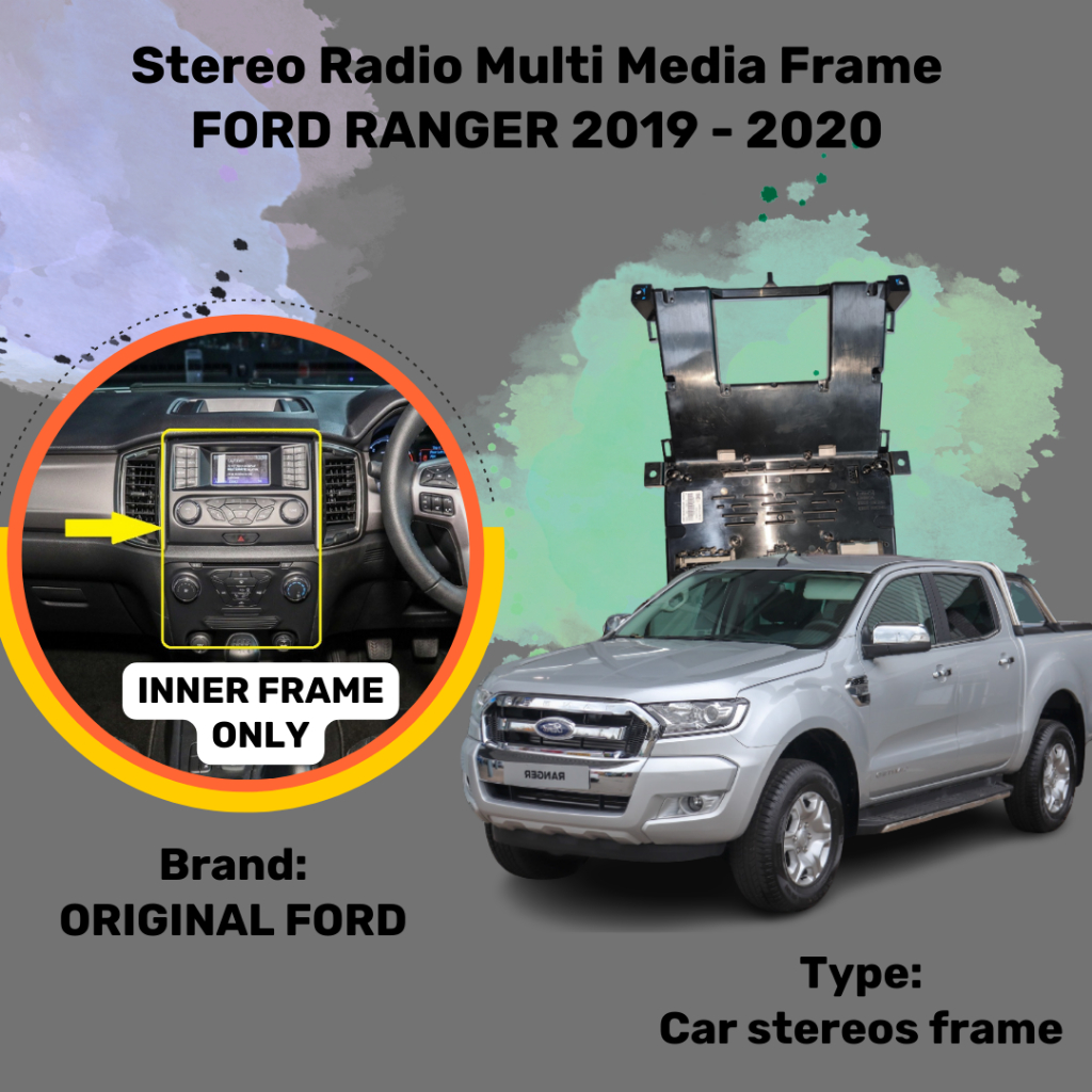 STEREO RADIO MULTI MEDIA FRAME FORD RANGER 2019 - 2020 | Shopee Malaysia