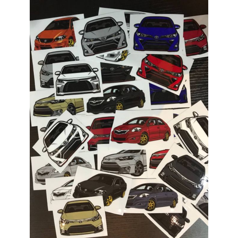 Toyota Vios Gen4 Gen5 UV STICKER | Shopee Malaysia