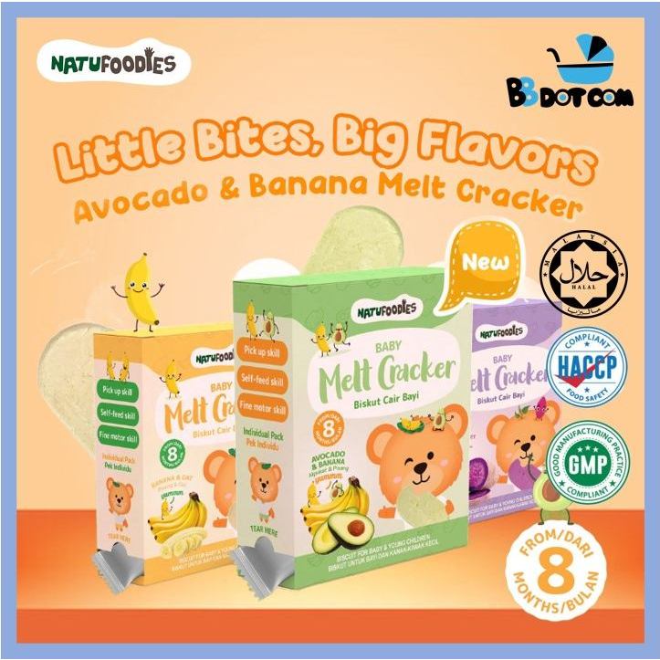 Natufoodies Baby Snack Baby Melt Cracker I Biskut Cair Bayi 36g ( 3g x ...