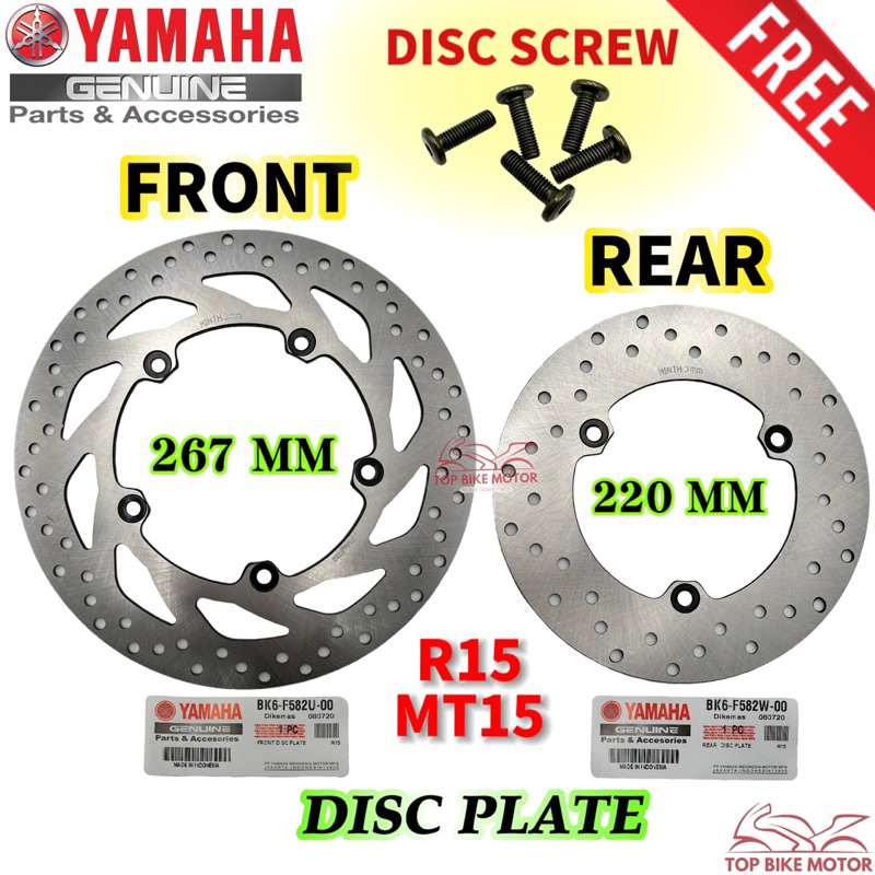 💥OFER 💥YAMAHA R15 MT15 (BK6) FRONT & REAR BRAKE DISC PLATE PIRING DISK ...