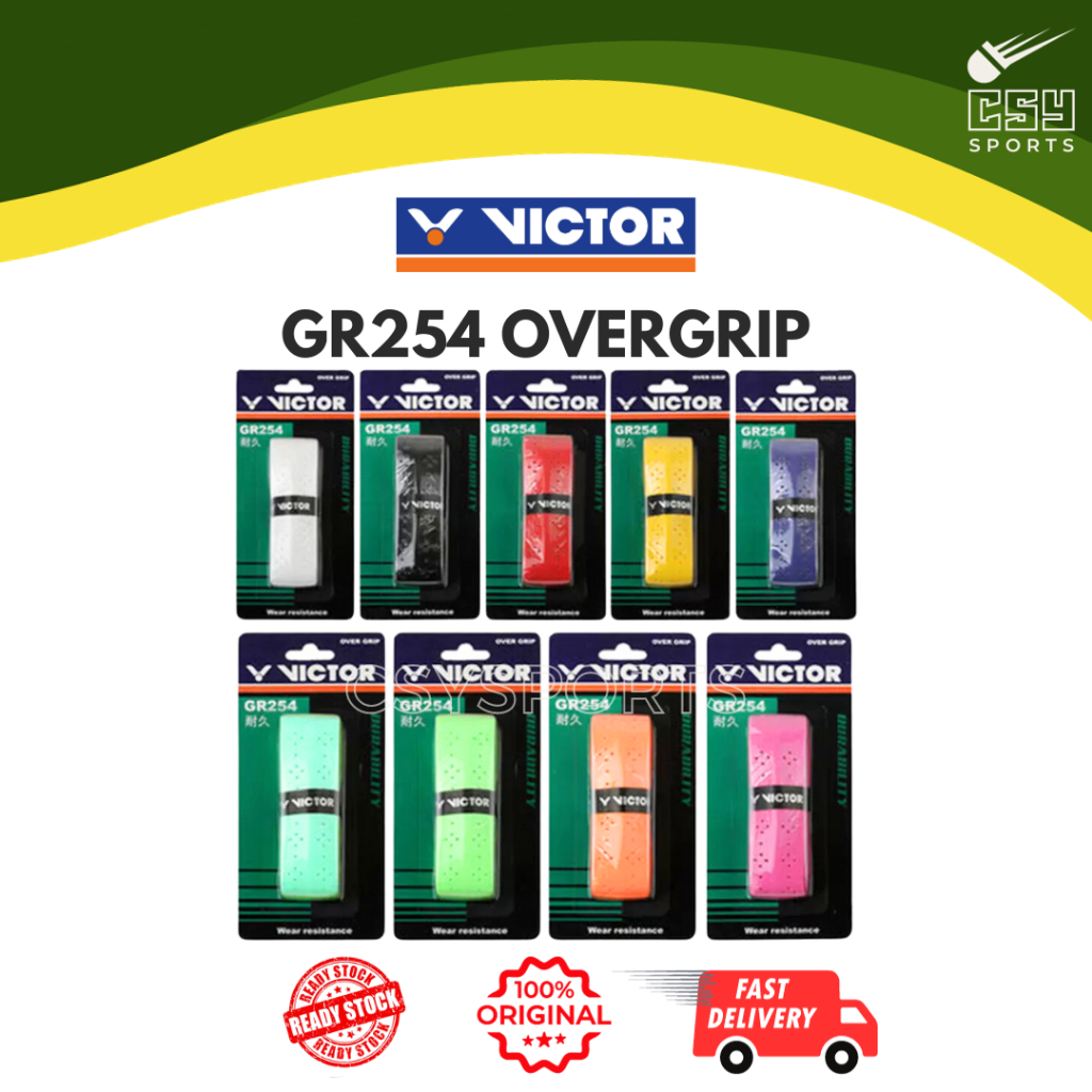 [100% ORIGINAL] VICTOR Racquet Grip GR254 Single Over Grip | Shopee ...