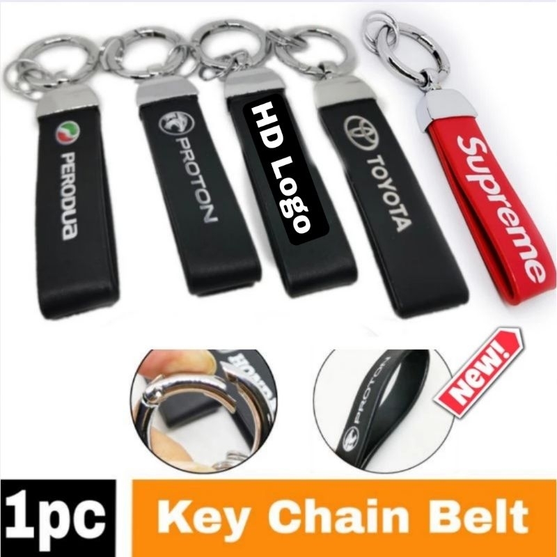 Car Keychain Belt Leather Tide Key Chain city fe Toyota Proton Perodua ...