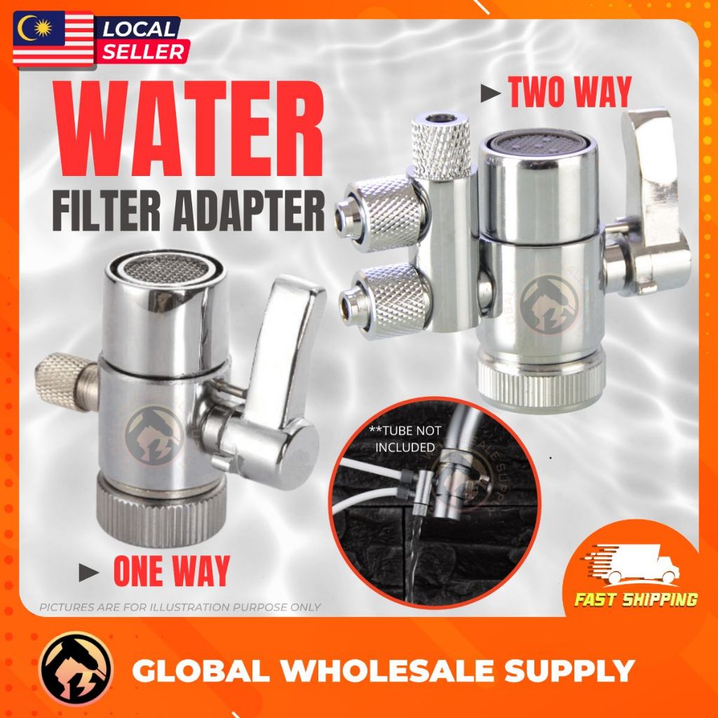 Water Purifier Adapter Switching Valve Faucet Diverter Single/Double 1/ ...