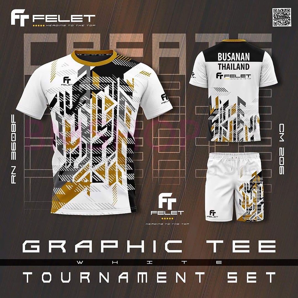 Felet Tournament Shirt & Pant RN3608F CM206 (WHITE) | Shopee Malaysia