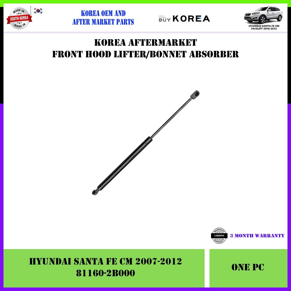 Hyundai Santa Fe CM 2007-2012 Korea Aftermarket Front Bonnet Lifter ...
