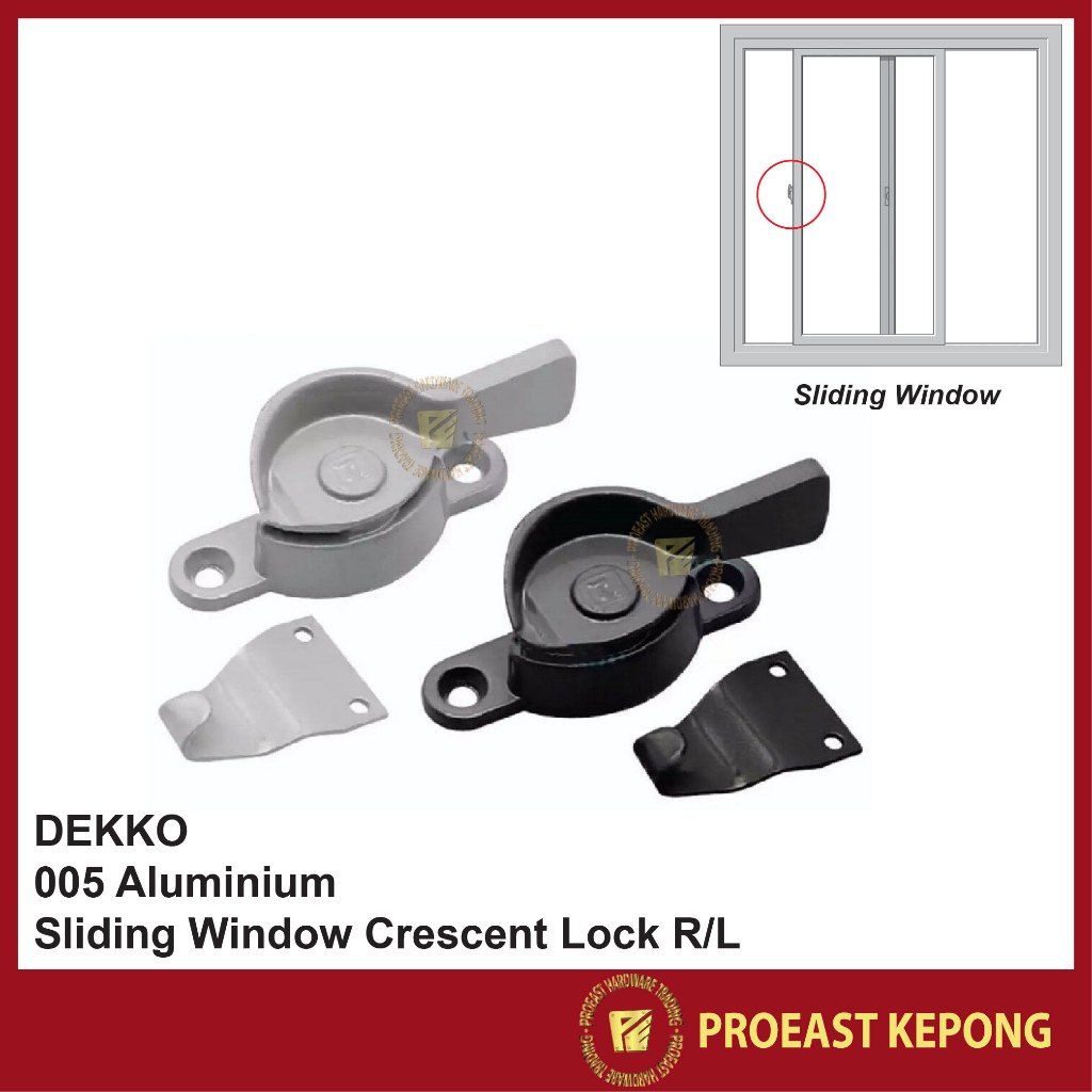 DEKKO 005 Aluminium Sliding Window Crescent Lock R/L / Sliding Window ...