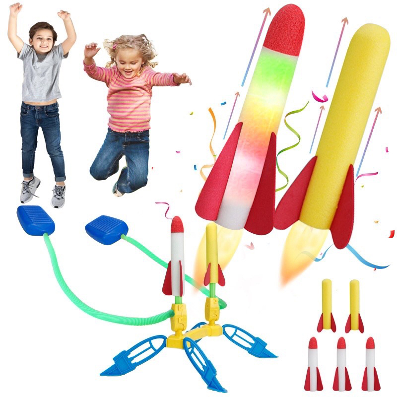Rocket Launcher Toys Jump Air Rocket Launcher Eva Foam Soaring Rocket ...