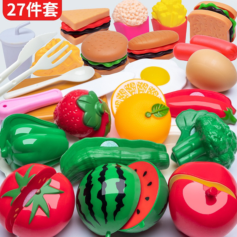 Cutting Play Food Pretend Play Set Toy Early Learning Educational Food ...