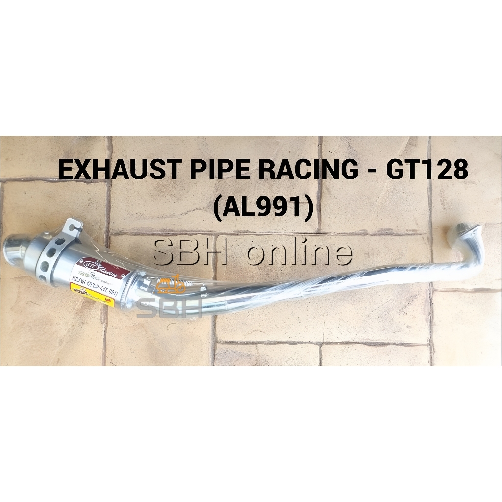 GT128 (AL) EXHAUST PIPE RACING ##EXHAUST RACING ALLOY ##EXHAUST OPEN ## ...