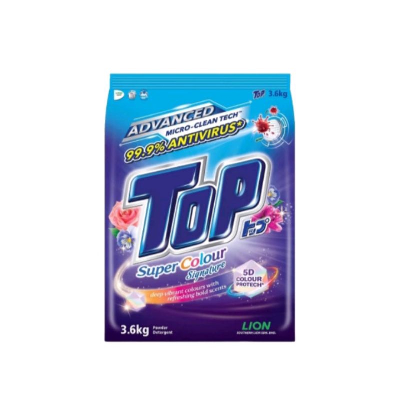 Sabun basuh baju TOP detergent powder 3.6kg | Shopee Malaysia