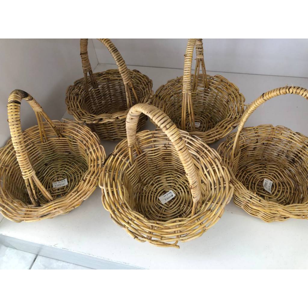 Bakul Anyaman Rotan Bulat | Shopee Malaysia