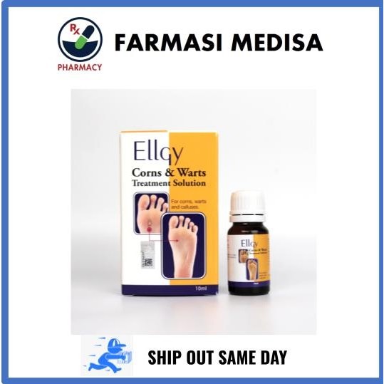 Ellgy Corns & Warts Treatment Solution 10ml ubat ketuat kutil | Shopee ...