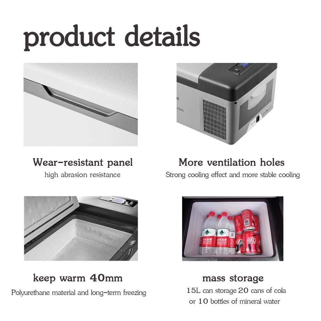 Alpicool mini fridge 15L 20L 25L car refrigerator 迷你冰箱 冰箱 Frozen and ...