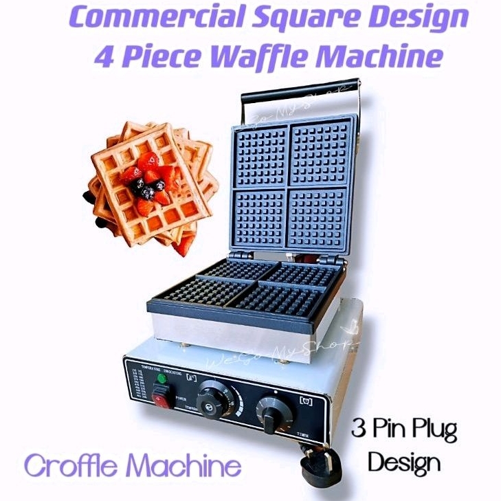 Ready Stock Special Design Electric Square Waffle Machine Dessert Maker ...