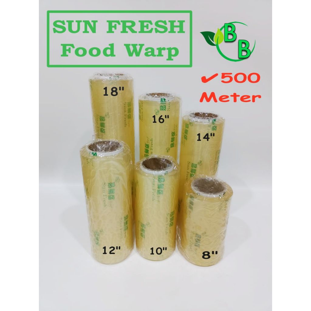 [500 Meter] Sunfresh PVC Food Wrap /PVC Cling Film/ Pembalut Makanan/ 8 ...