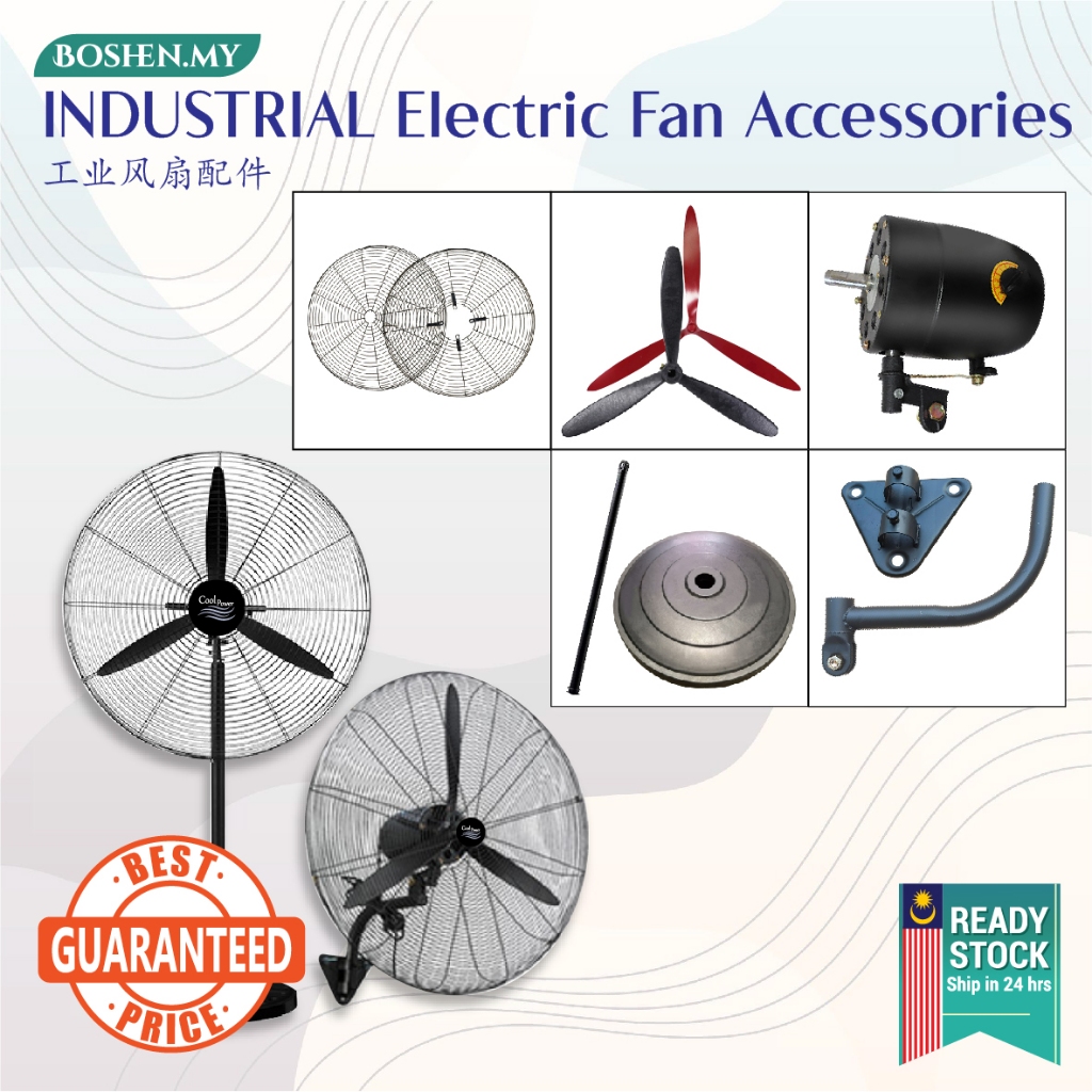 Industrial Fan Accessories Spare Part Motor Cover Blade Wall Stand ...