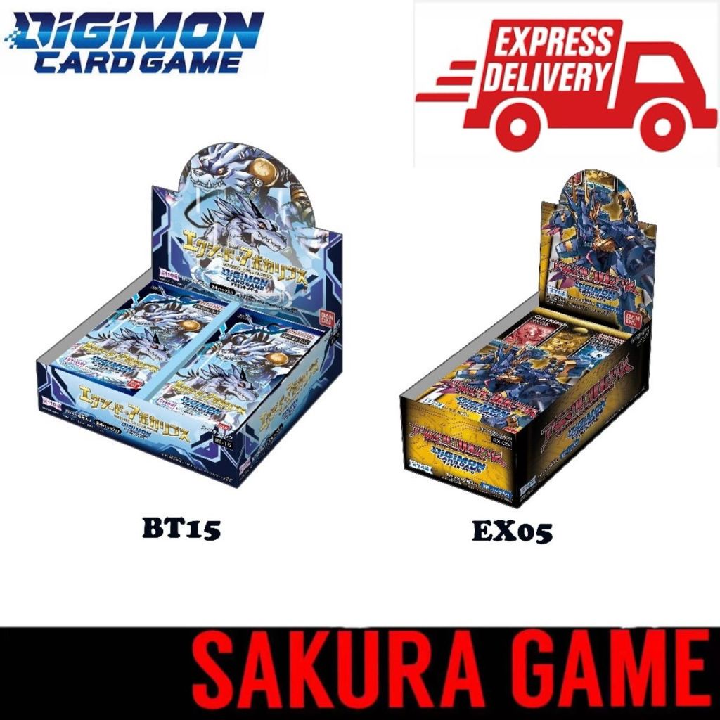 Digimon TCG EX05 Animalcoliseum / BT15 Exceed Apocalypse Booster Box (Japan Version)(NEW ...