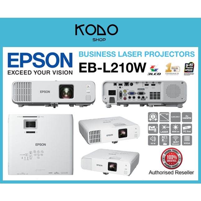 EPSON EB-L210W WXGA STANDARD-THROW LASER PROJECTOR WITH BUILT-IN WIRELESS | Shopee Malaysia