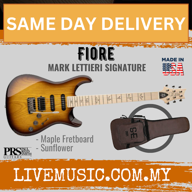 PRS Fiore Mark Lettieri Signature Electric Guitar, Maple FB, Larkspur ...