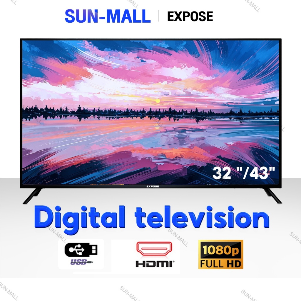Digital TV 32 Inch EXPOSE Television 4K LED TV 43 Inch FHD 1080P With ...
