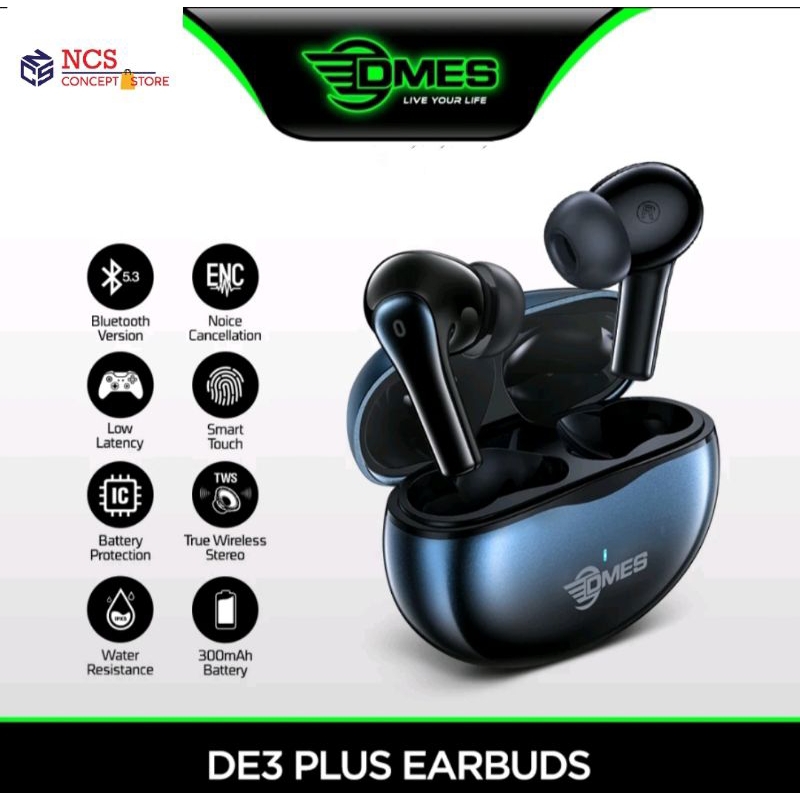 DMES DE3 Plus True Wireless Earbuds Bluetooth 5.3 TWS Sport Gaming ...