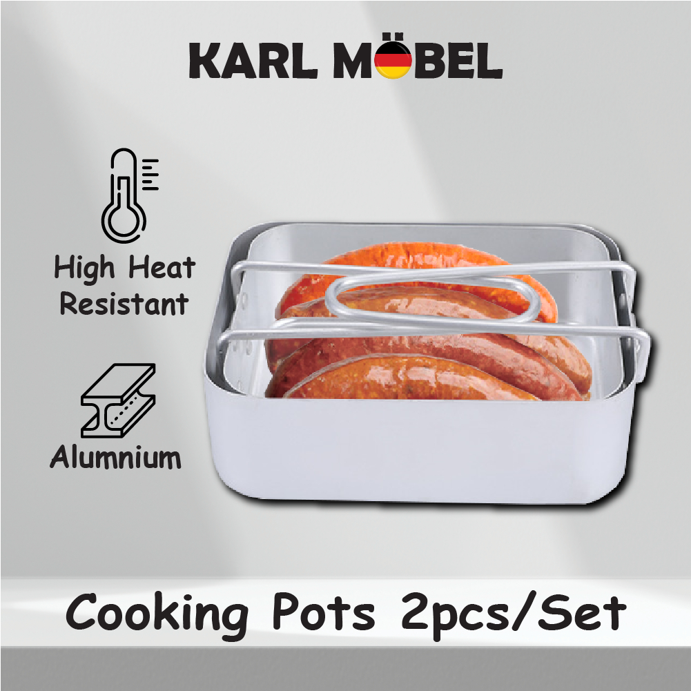 Camping Aluminium Messtin 2 Pcs British Tin Army Mess Foldable Cookware ...