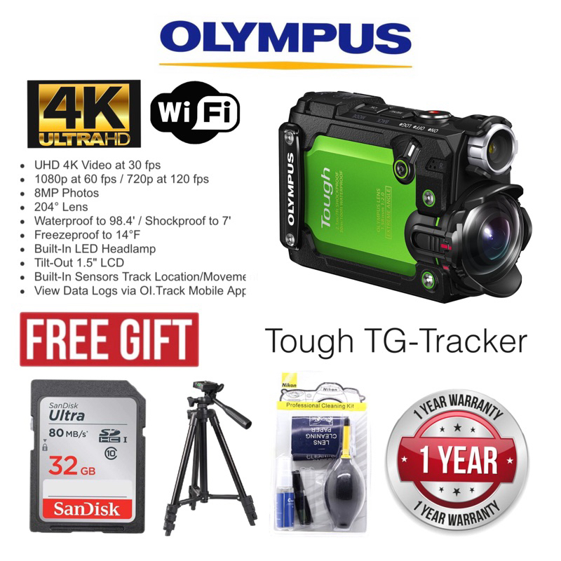 OLYMPUS TOUGH TG-TRACKER Waterproof shockproof 4K 30FPS Digital camera ...