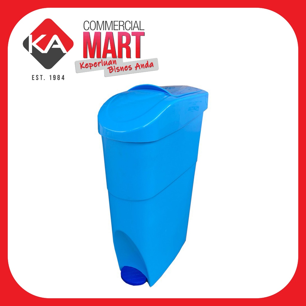 KA-MART LADY SANITARY PAD BIN WITH PEDAL SKY BLUE WOMEN WASHROOM ...