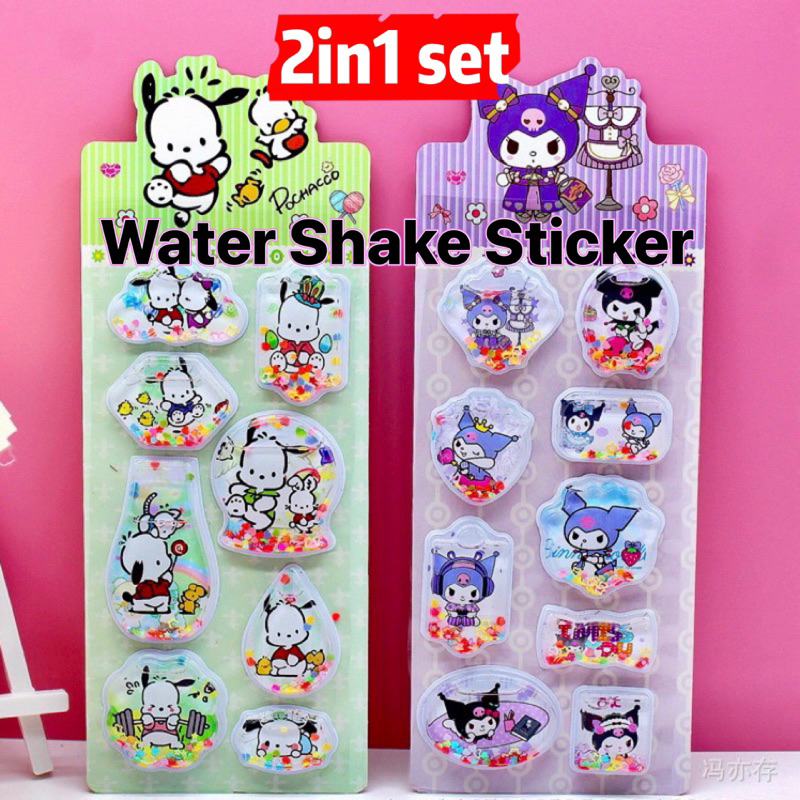 Sanrio Sticker (SNT) Kuromi Sticker (2/set) Stiker Cute (2306) Stiker ...