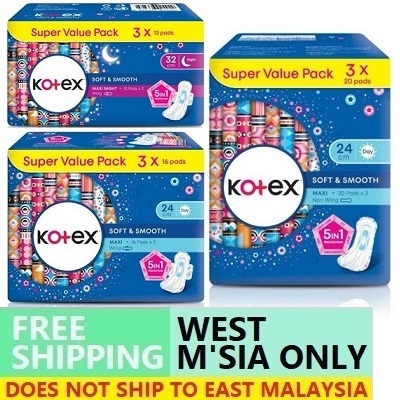 KOTEX Soft & Smooth Super Value Pack (assorted) | Shopee Malaysia