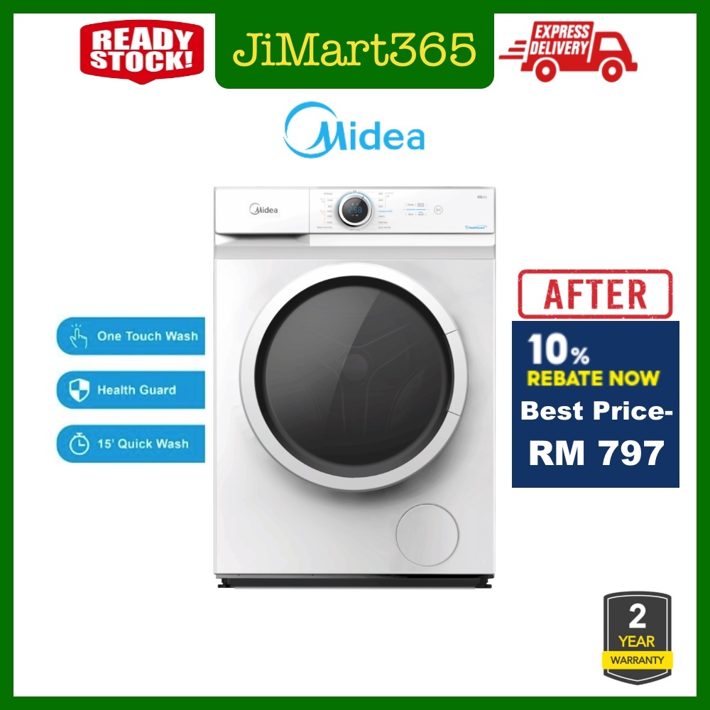 Midea 7.5KG Front Load Washer MF100W75 | Shopee Malaysia