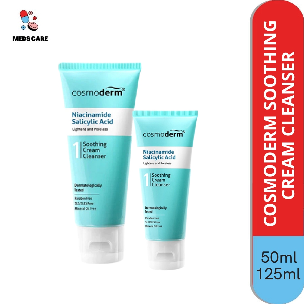 COSMODERM NIACINAMIDE SALICYLIC ACID SOOTHING CREAM CLEANSER 125ML ...