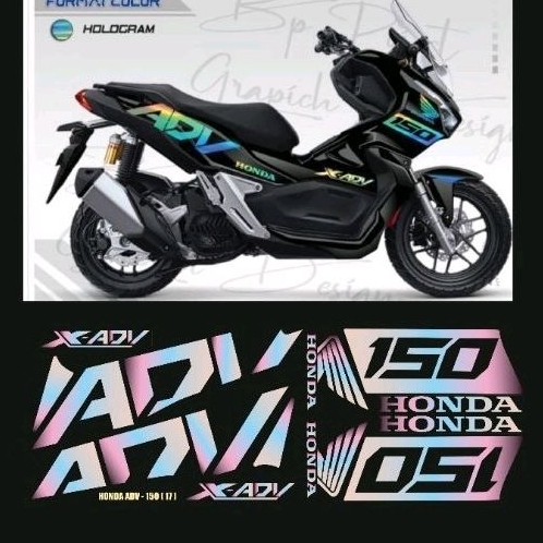 HONDA ADV 150 LACER CHROME ( 17 ) BODY STICKER ( READY STOCK ) | Shopee ...