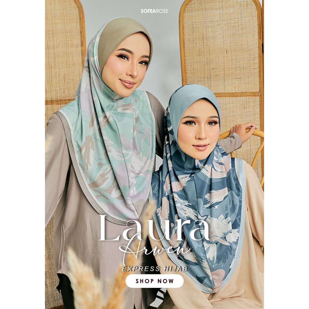ORIGINAL SR 💙Laura Arwen Series Express Hijab by SOFEAROSE 💙 Original by Sofearose 💙 Tudung ...