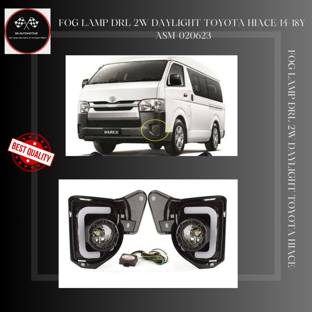 TOYOTA HIACE 2014~2019 DRL OEM FOG LAMP LIGHT FOGLAMP CCFL DAYLIGHT ...