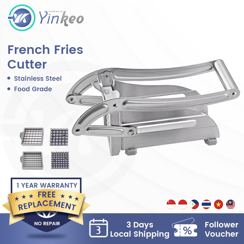Yinkeo Stainless Steel French Fries Cutter Potato Cutter Slider Chipper ...