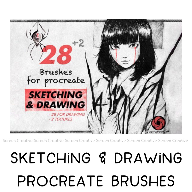 P761 Sketching Brushes by Easy Procreate, Brushes For Beginners, Pencil ...