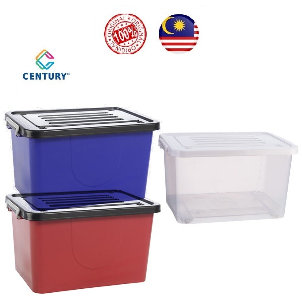Century Storage Box With Wheel 33L Storage Box Roller Box Plastic Kotak Roda Bekas Simpanan ...