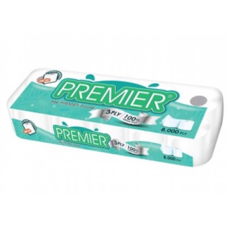 Premier Pulp Toilet 3Ply Rolls (10 Rolls) / 8000's | Shopee Malaysia