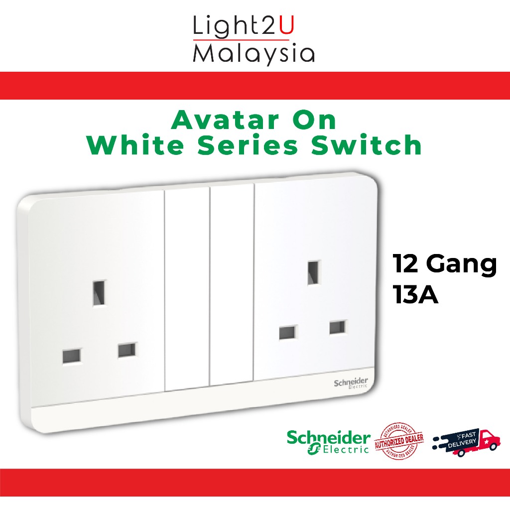 Schneider Avatar On Socket and Switches [ White ] || Switches & Sockets ...