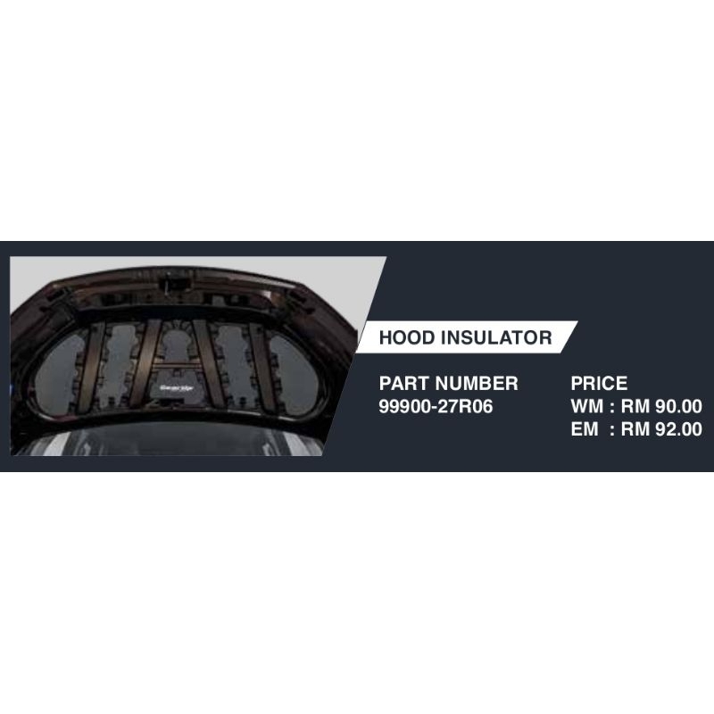 GearUp Bezza/Axia Hood Insulator Soundproof Bonnet cover Gear Up ...