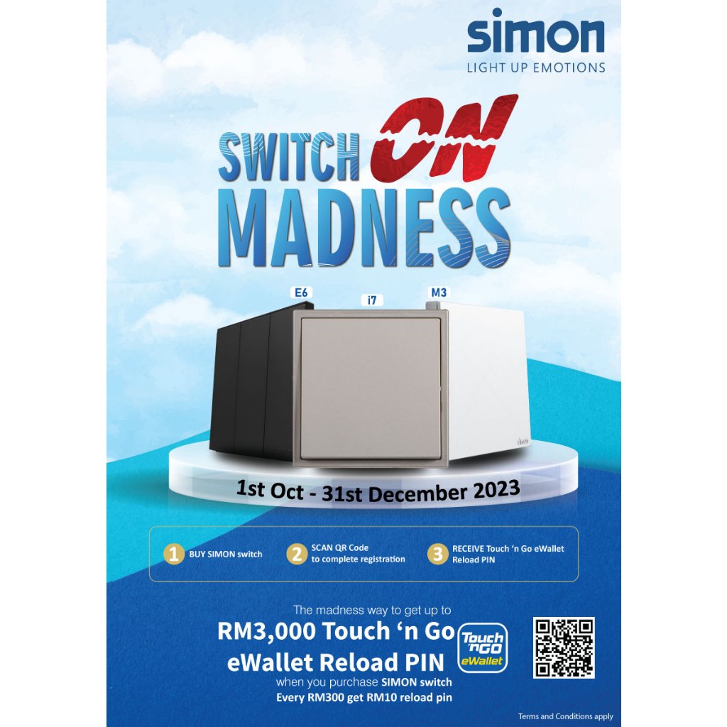 SIMON[European Brand] M3 Series Black Switch / Switches & Socket Outlet 1 gang 2 gang 3 gang 4 ...