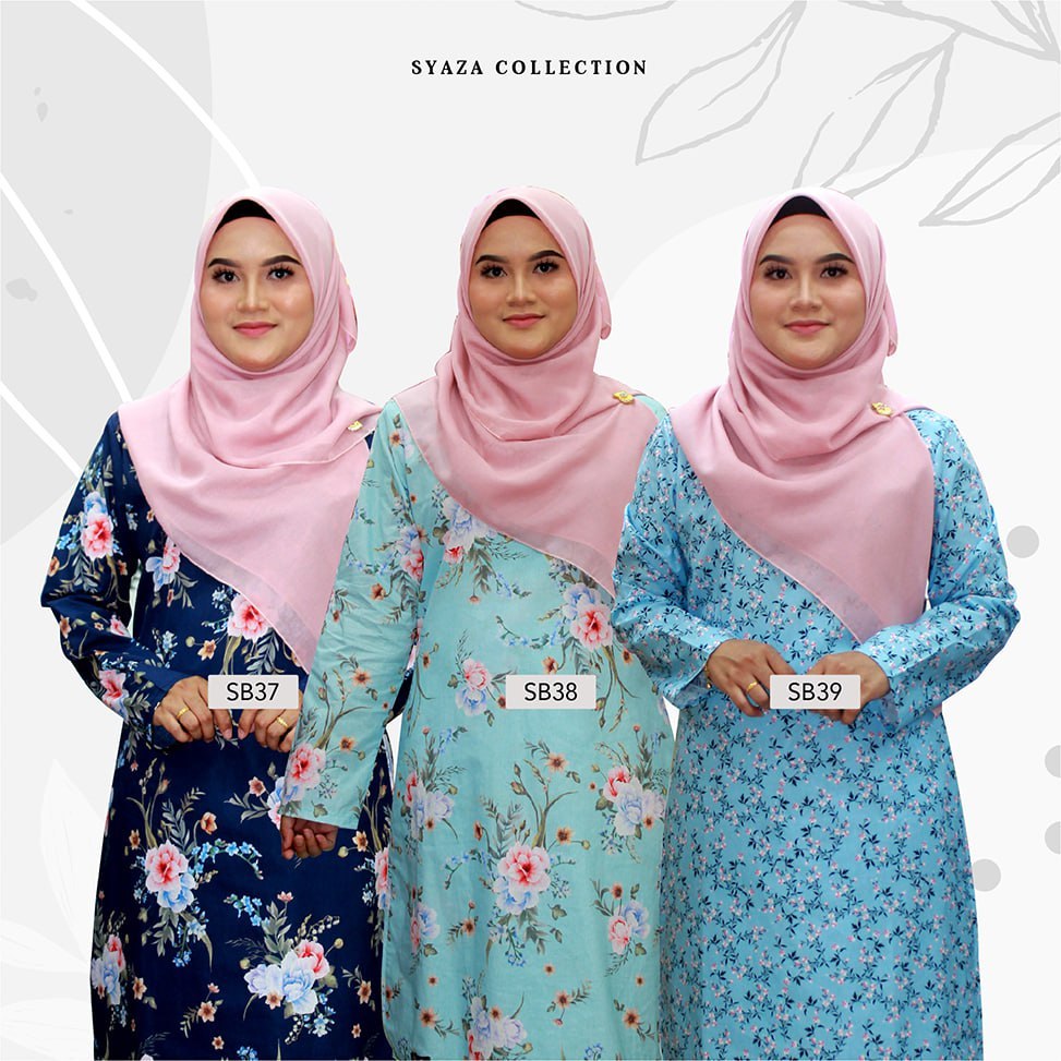 Baju Kurung Cotton Kebarung Syaza Collection (Kod SB37-SB45) | Shopee ...
