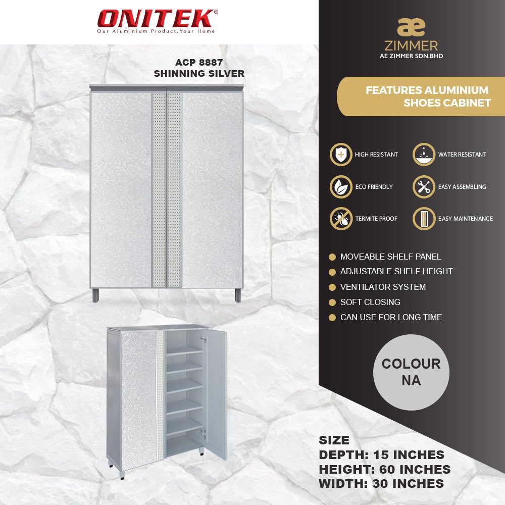 AE Zimmer | Onitek DIY Rak Kasut | Aluminium Shoes Cabinet PACP with ...