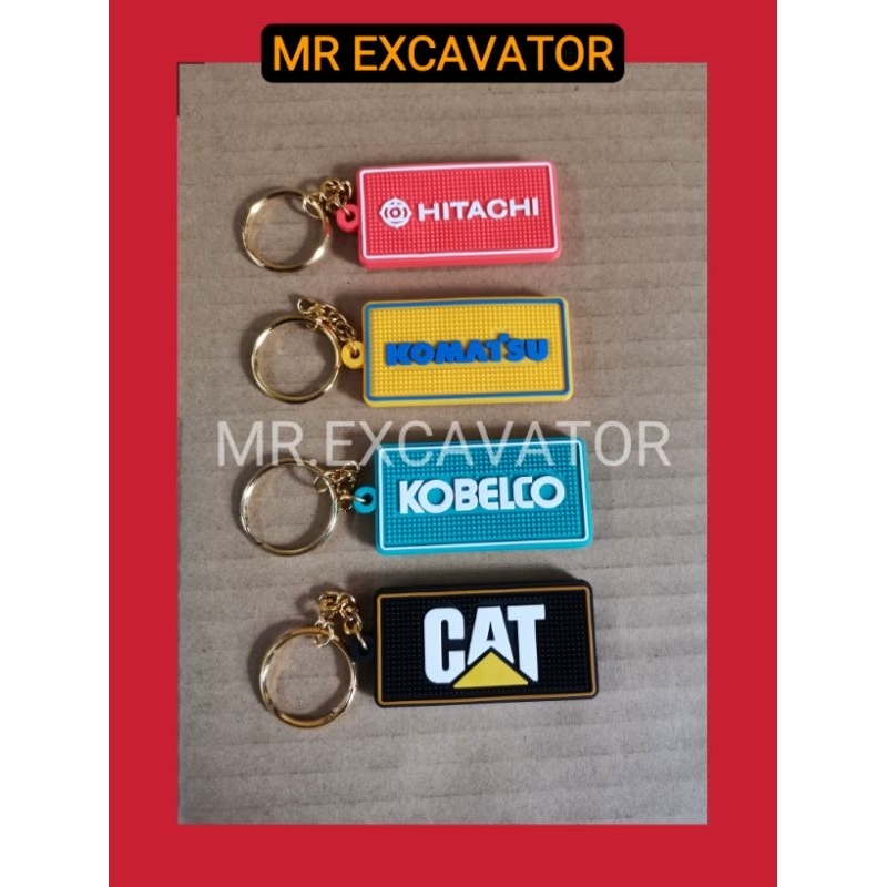 Hitachi Komatsu Kobelco Caterpillar Cat Excavator Brand Logo KeyChain ...