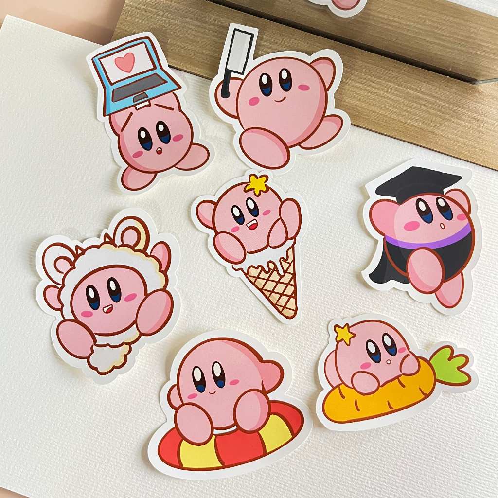 Kirby Illustration Sticker Pack | Illustration Die Cut Stickers | By ...